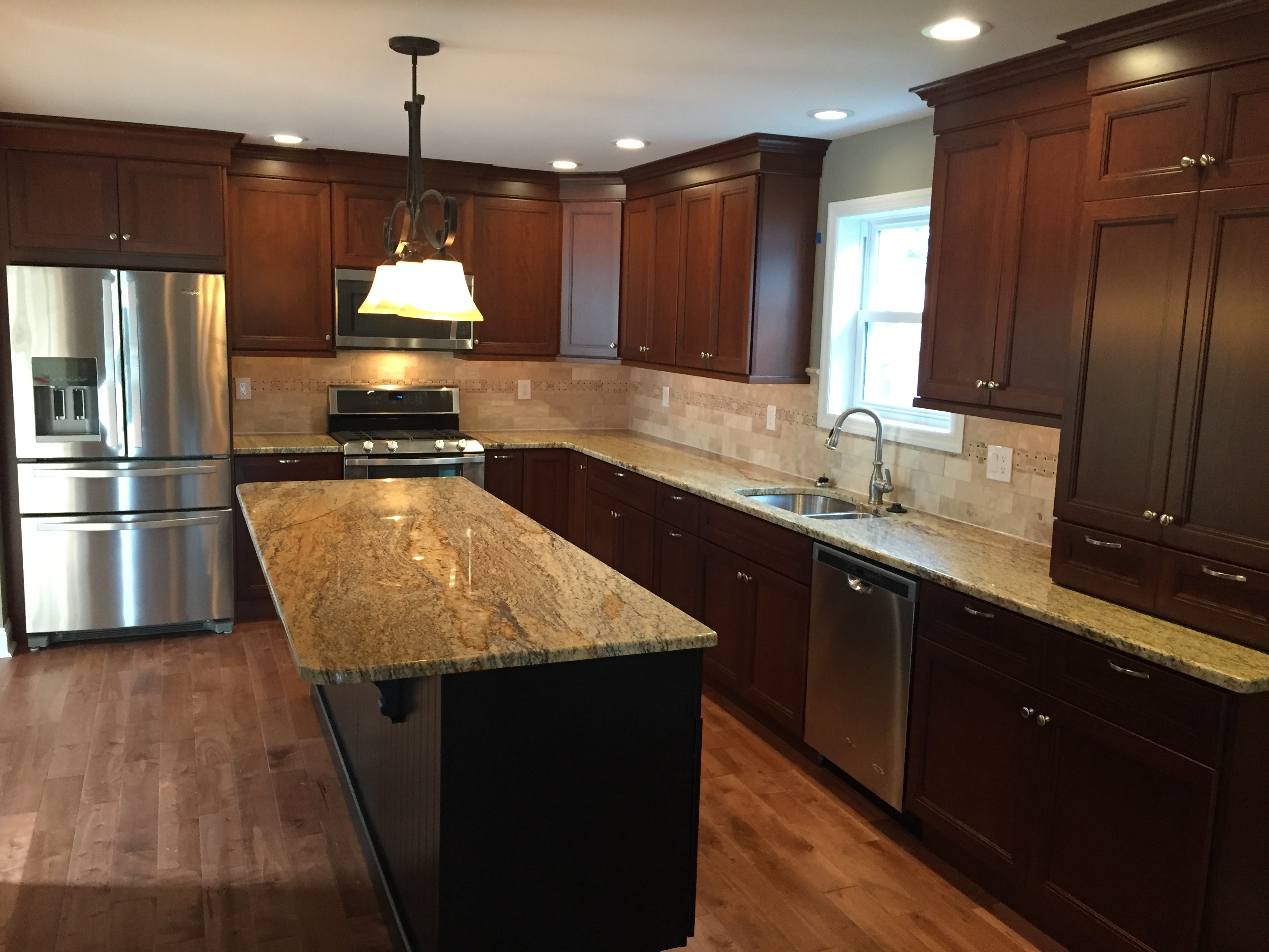 Colossus Granite Marble Inc 3cm Yellow River Granite Kitchen With